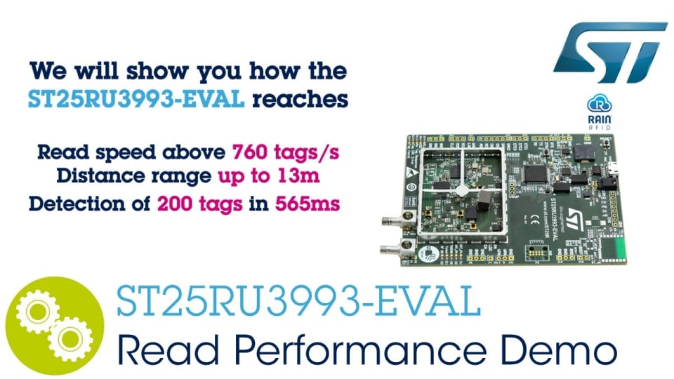 ST25RU3993 - RAIN RFID single chip reader EPC Class1 Gen2 compatible - STMicroelectronics