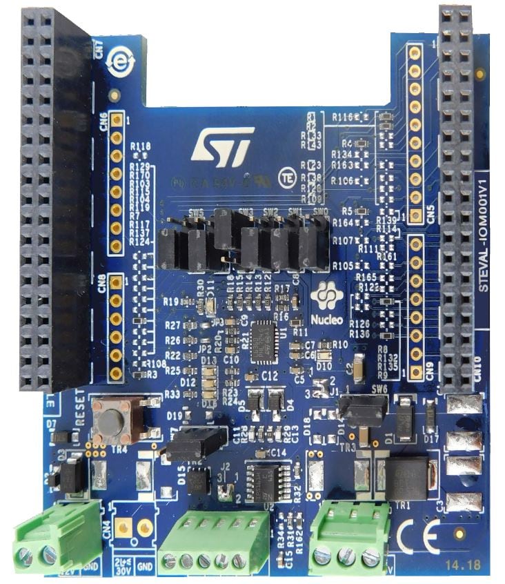 STEVAL-IOM001V1 - IO-Link master evaluation board based on L6360 equipped with ST morpho ...