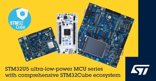 ST, STM32 에코시스템 확장으로 STM32U5 초저전력 마이크로컨트롤러의 신속한 개발 지원 - STMicroelectronics