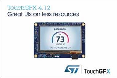 TouchGFX 업데이트로 STM32 마이크로컨트롤러의 사용자 인터페이스 향상과 메모리 및 CPU 부담 감소 - STMicroelectronics